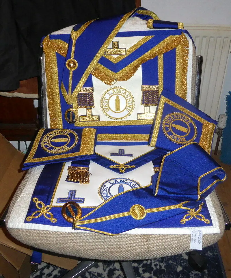 Masonic Knight Mason Regalia Apron & Sash Set Hand Embroidered Apron Set - Buy Masonic Aprons ...