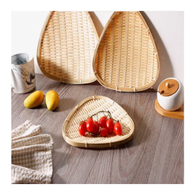 Handmade Winnowing Flatware Tray In Kitchen With Vintage Style - Bamboo ...