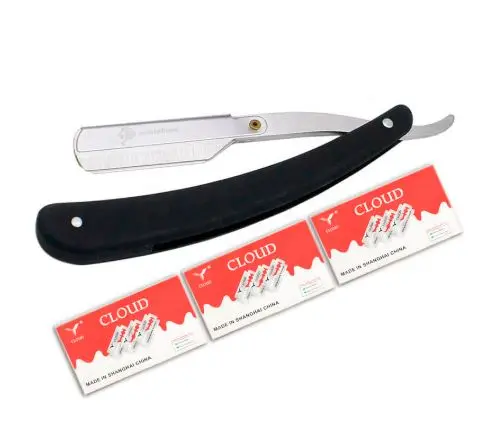 Straight Plastic Handle Foldable Sharp Blade Razor Stick For Men Women ...