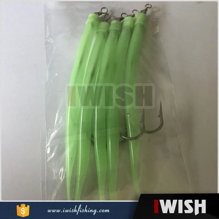 1/0 To 12/0 Stainless Steel Fishing Hook Swivels Rubber Eel On Gummi ...