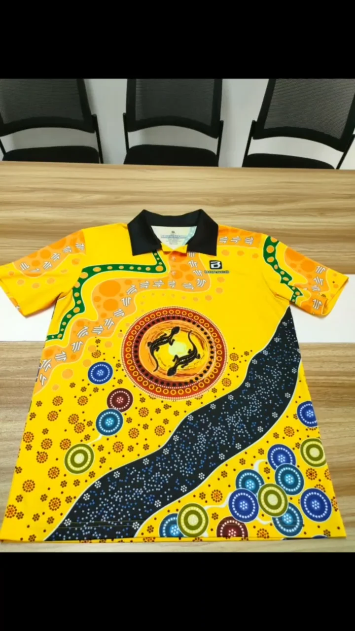 Custom Design Sublimation Australian Aboriginal Polo Shirts Men With ...