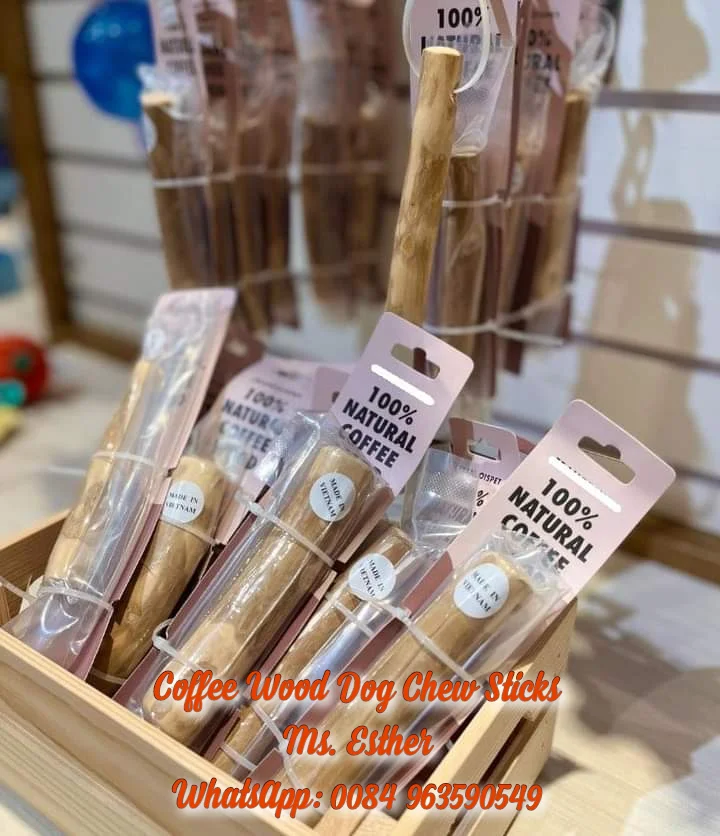 Chewable Stick Coffee Tree Wood Dog Toy - Durable & Sustainable