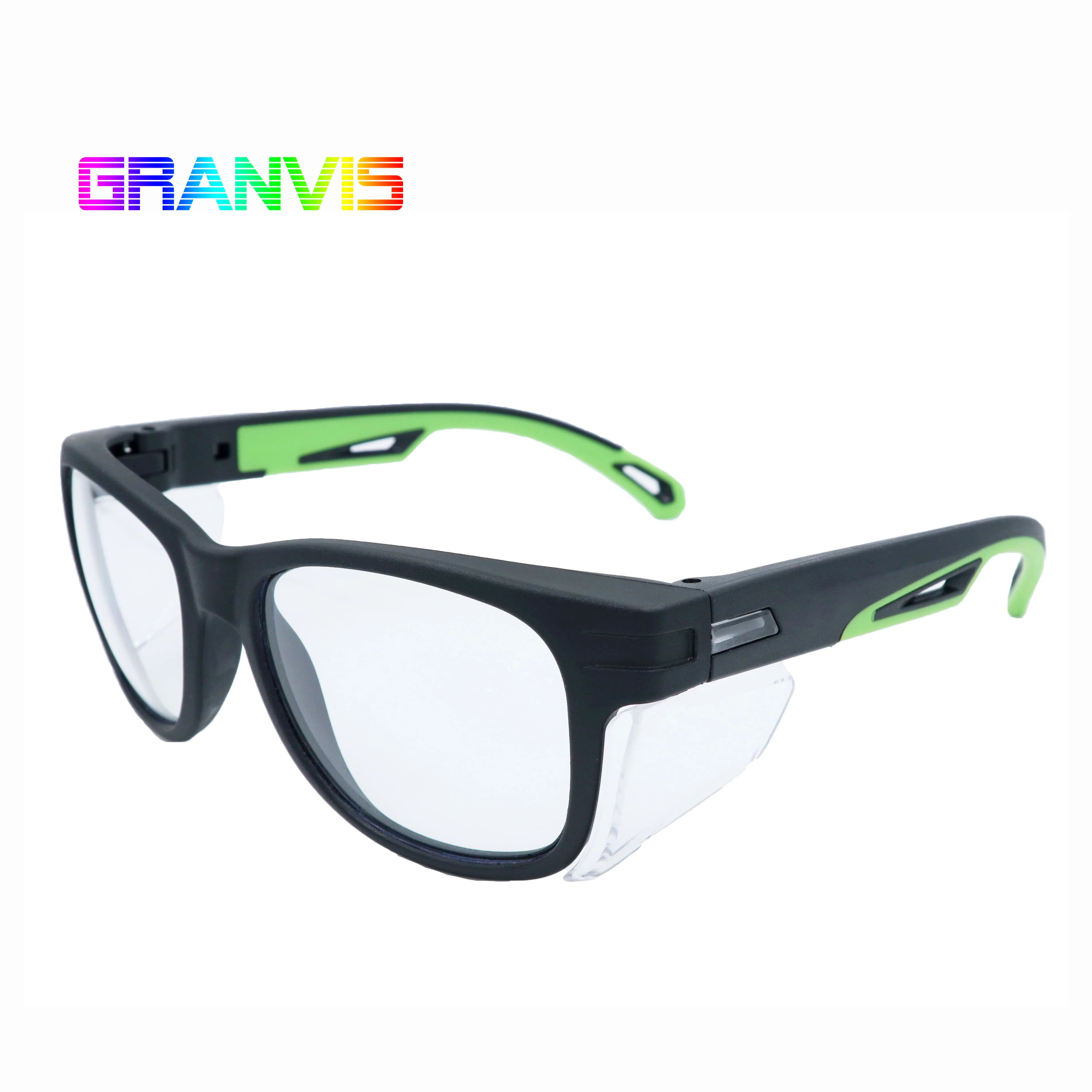 ANSI Z87.1 Safety Glasses with Side shields and Co-injected Temples ...