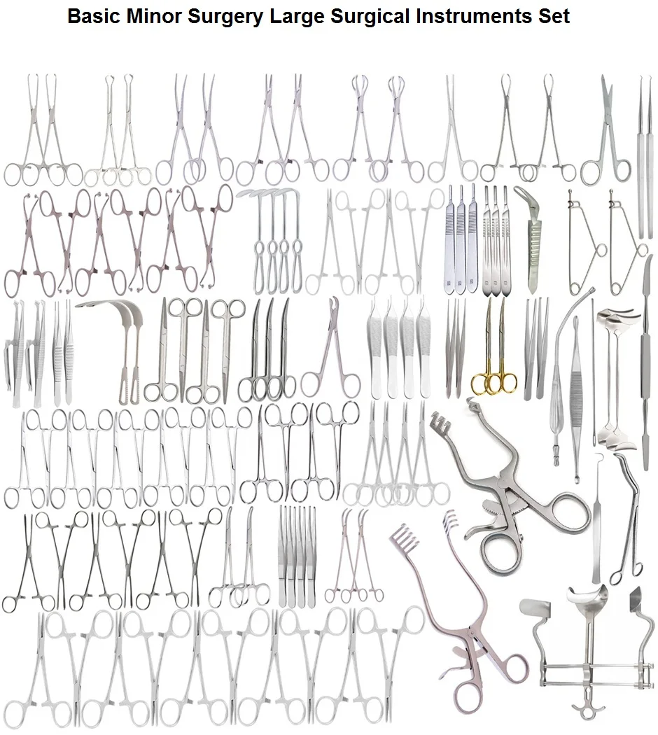 Basic Minor Surgery Large Surgical Instruments Set Of 116 Pcs General ...
