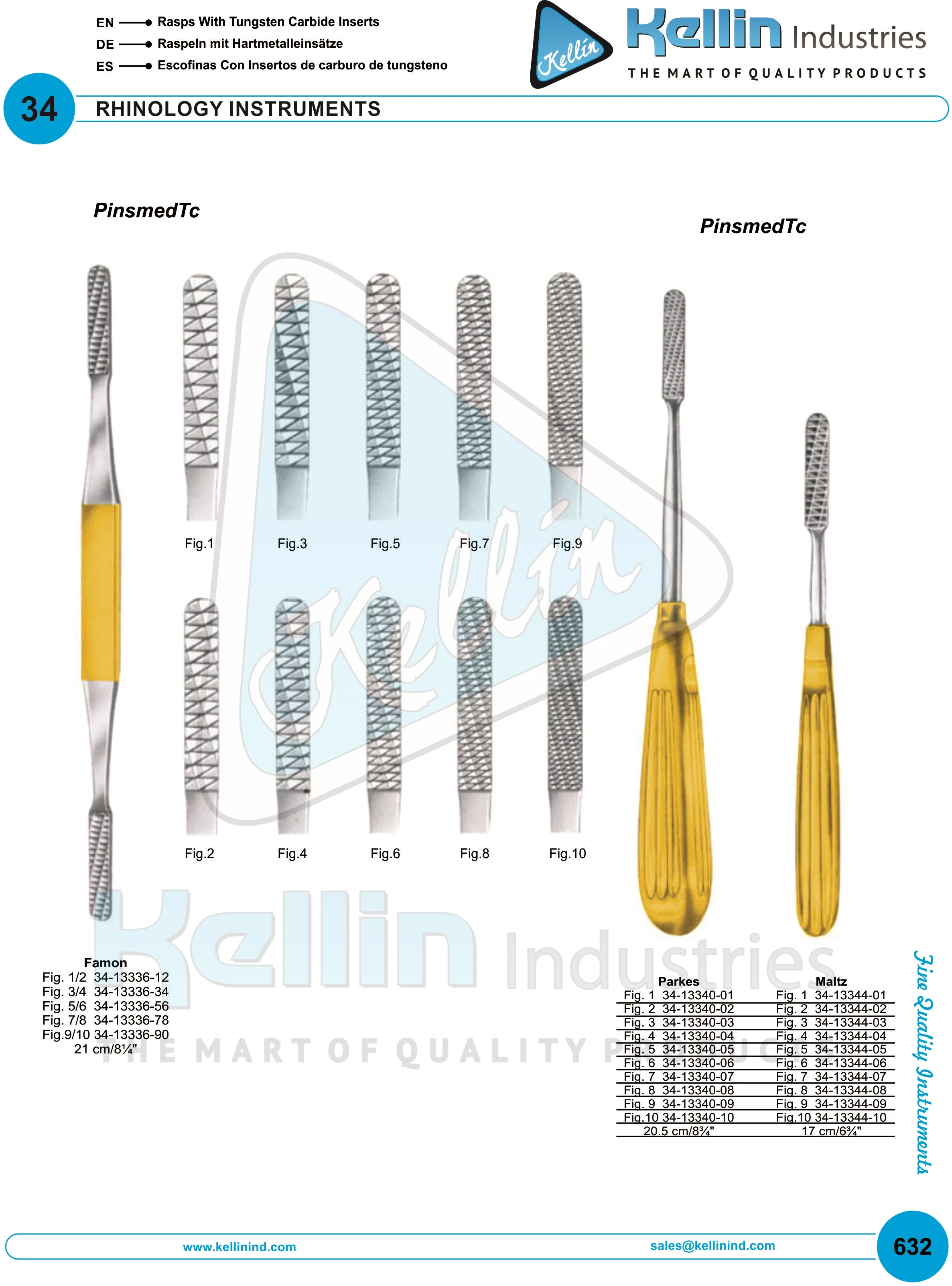 Famon Rasps Double Ended With Tungsten Carbide Inserts Fig 7/8 ...