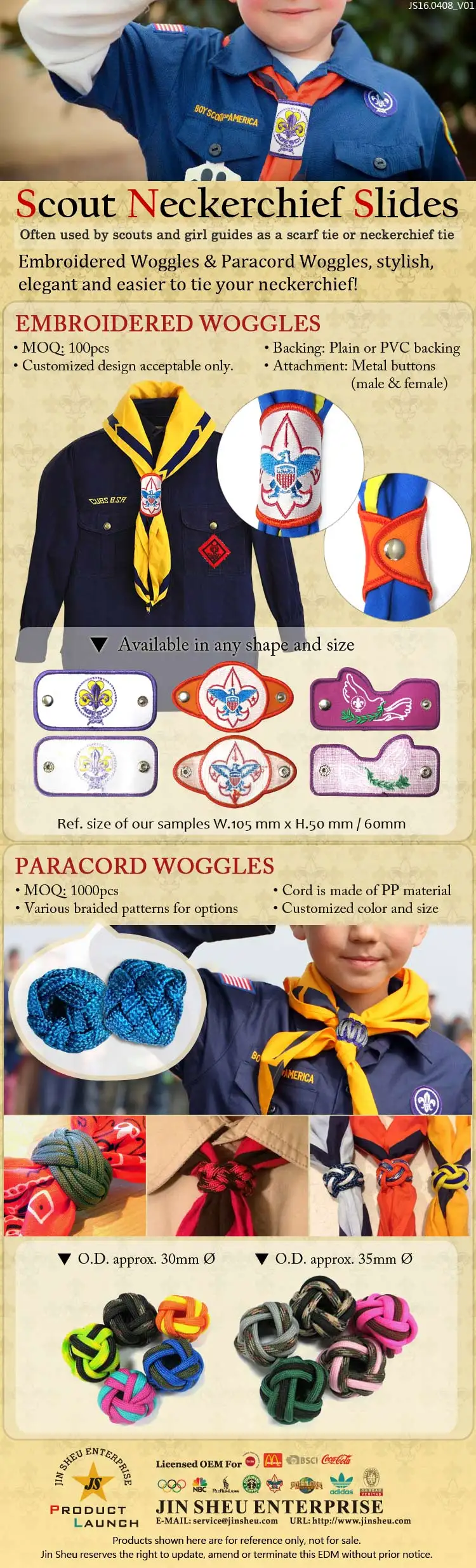 Custom Embroidered Cub Scout Neckerchief - Personalized Neckwear, Custom Size, Durable Polyester ...