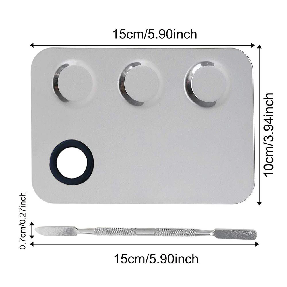 Custom Stainless Steel Color Mixing Pallete for Beauty