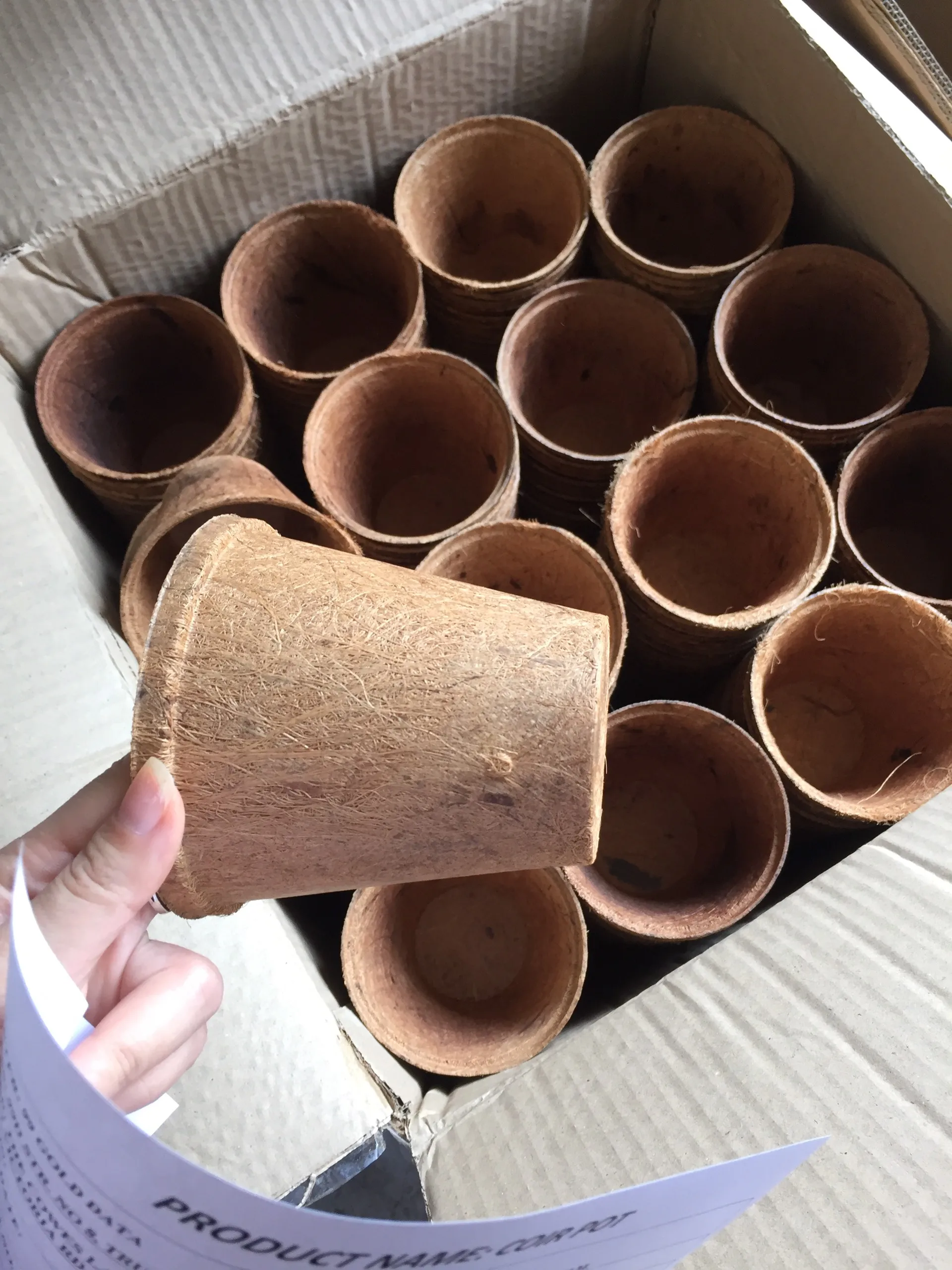 High Quality Round Coconut Fiber Pots Square Coco Coir Pot For Plants ...