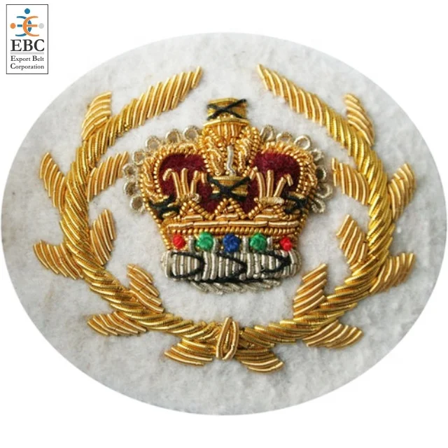 Crown Hat Badge Chest Insignia Chest Patch Fashion Hand Embroidery ...