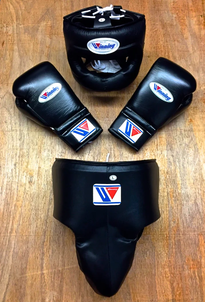 Custom Real Leather Boxing Gloves - Gold Mexican Style Sparring Set for ...