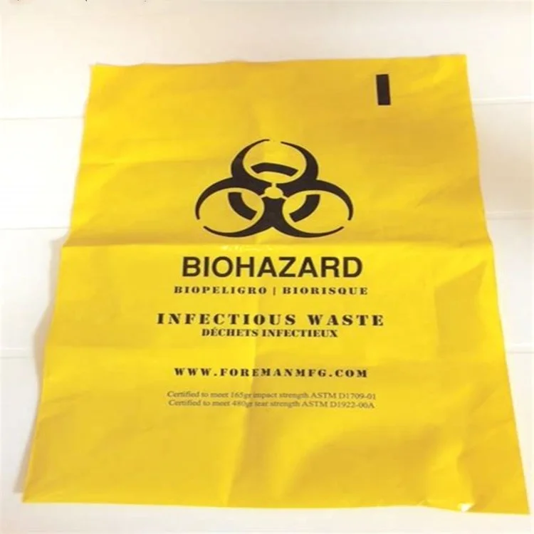HDPE LDPE Clinical Waste Bags - Medical Biohazard Autoclave Red Bags