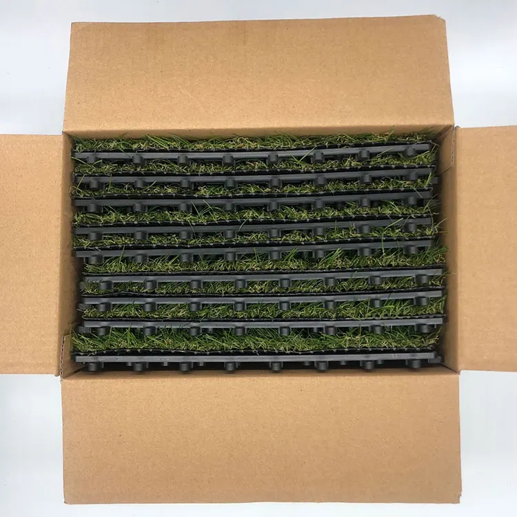 Free Samples Pp Interlocking Removable Artificial Grass Floor Tiles ...