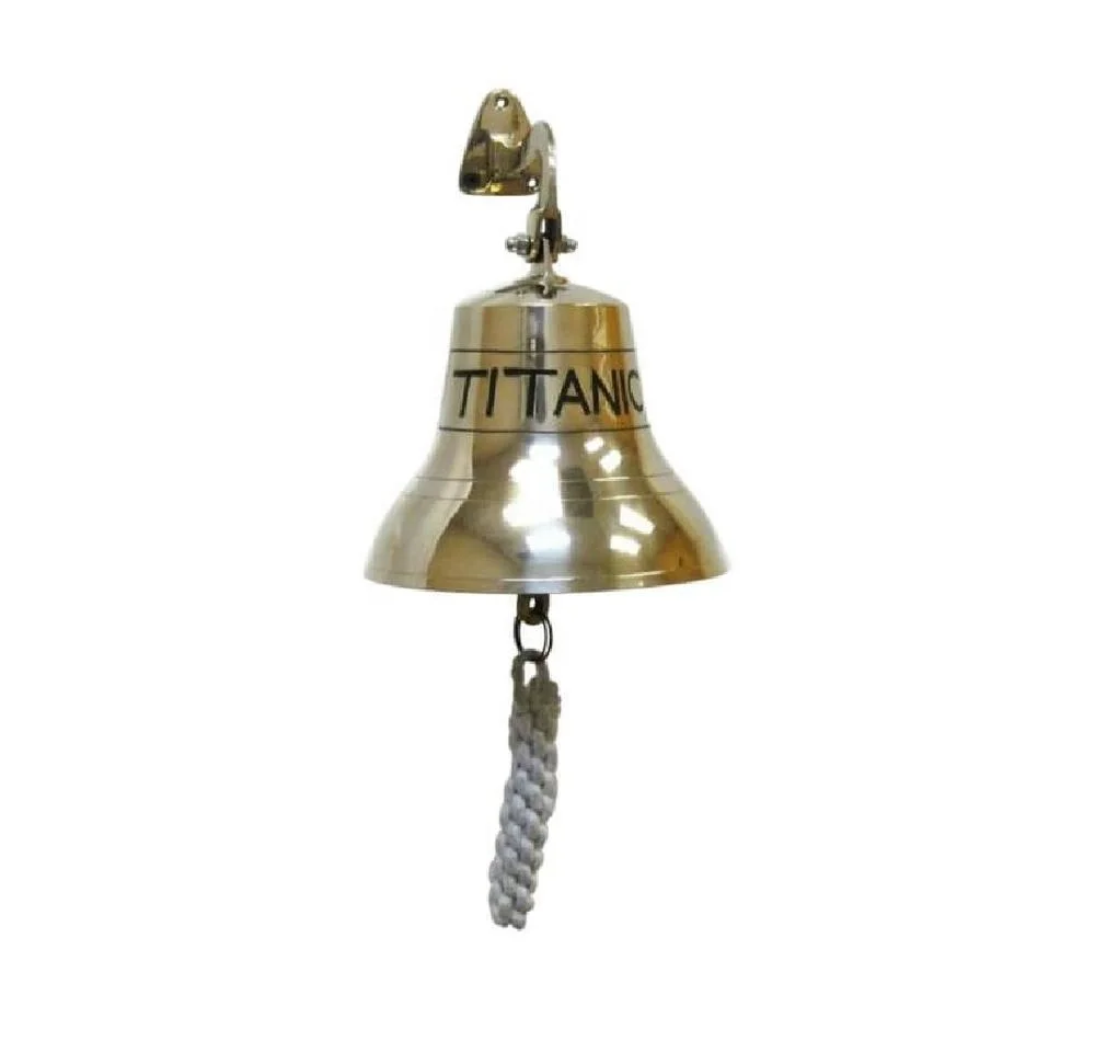 Titanic Model Solid Brass Engraved Bracket Bell Antique Nautical ...
