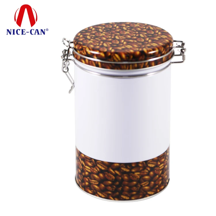 Custom Print Service Provided Small Cylindrical Tea Tin Canister Round ...