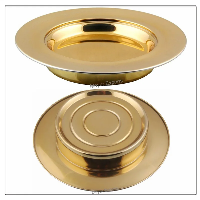 Stainless Communion Bread Plate with Significado De Laton