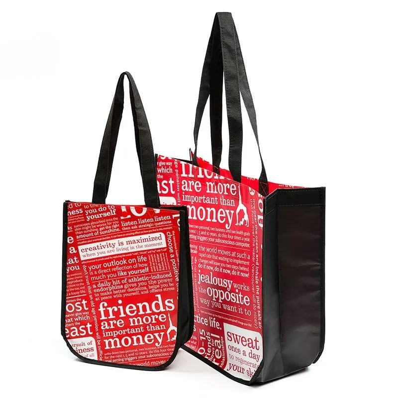 Rounded Corners Piping High Quality Matte Laminated Tote Shopping Bag ...