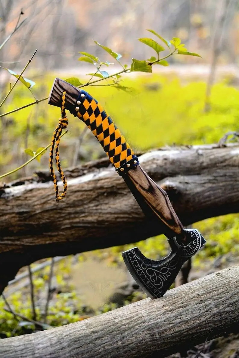 Js Estores - Viking Axe - Custom Handmade Carbon Steel Viking Tomahawk Hatchet Hunting Axe - Buy ...