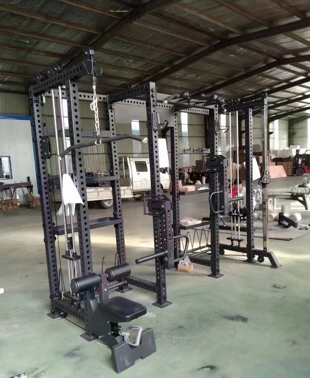 Smith Machine Multi Functional Trainer - 3D Folding Gym Equipment