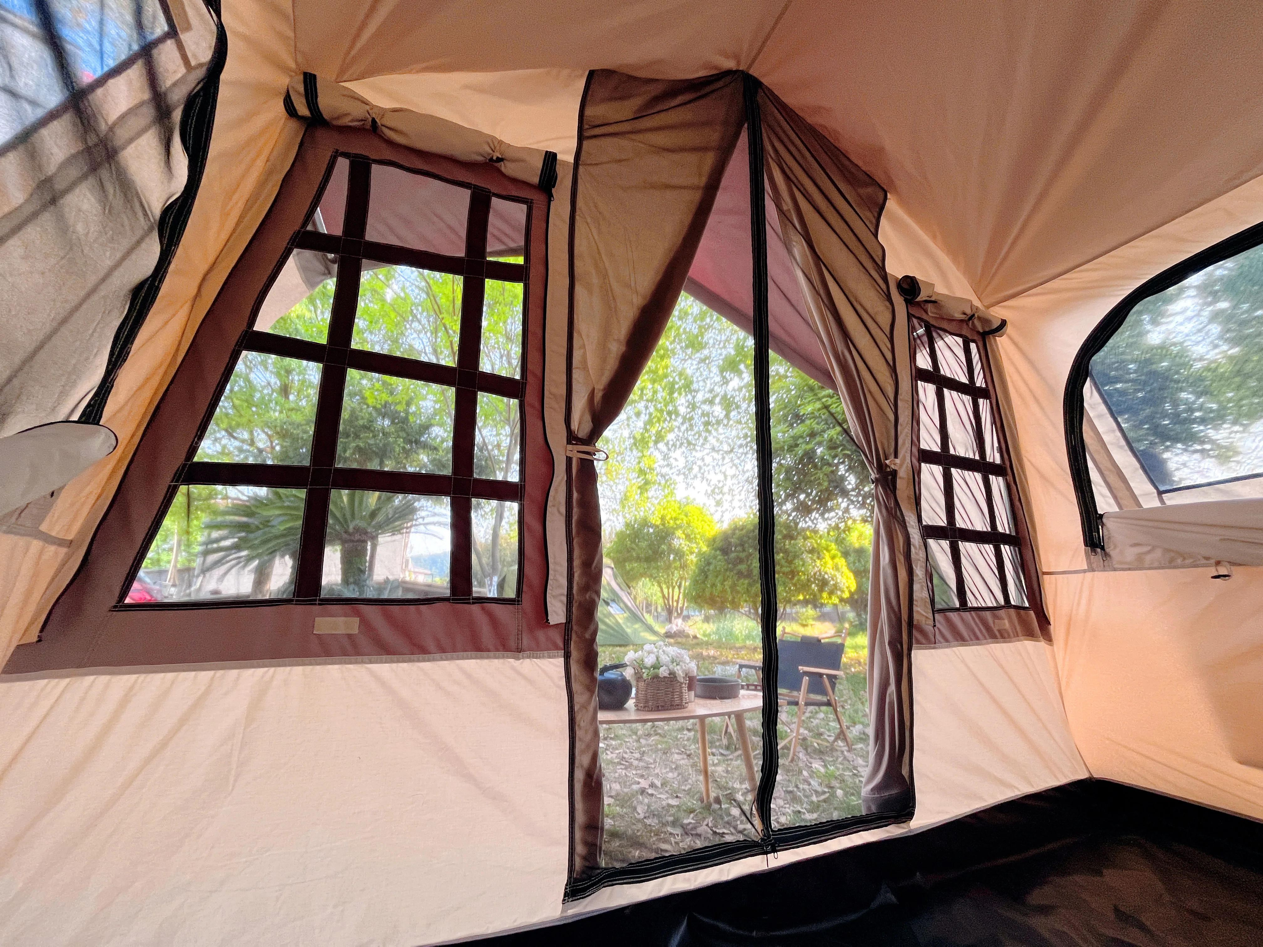 Poly Tent House Cabin Canvas Basecamp Camp Tents 4-6 Person Outdoor ...