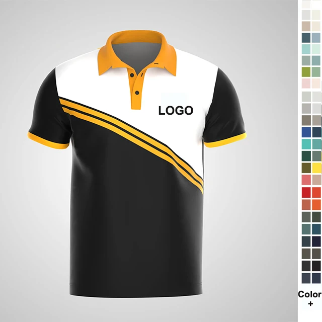 Custom Jersey Office Uniform Design High Quality Pique Cotton Polyester ...