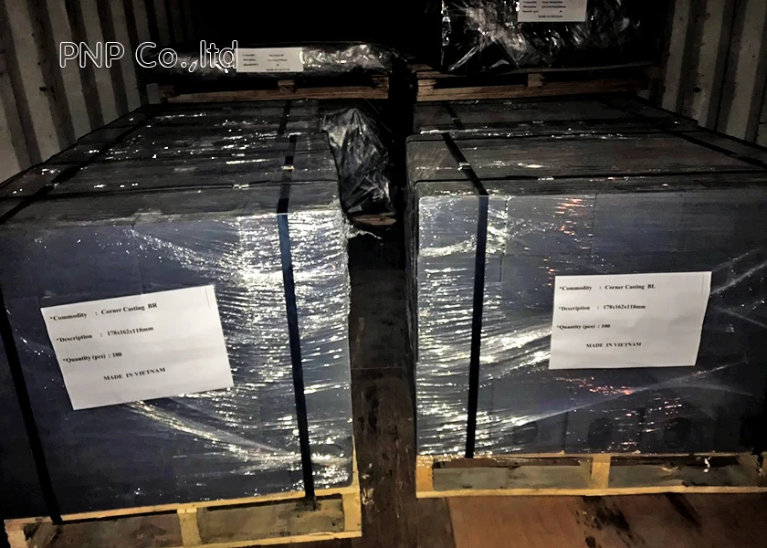 Shipping container parts Container corner casting includes 8pcs - 2TL, 2TR, 2BL, 2BR weight 11kg ...