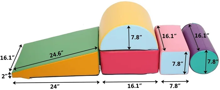 Soft Play Rectangle Indoor Activity Structure Safe Stack & Block Foam ...