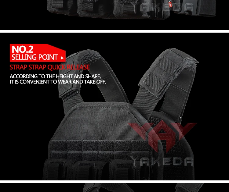 YAKEDA Tactical Vest Hunting Chest Rig JPC Plate Carrier Molle Board ...
