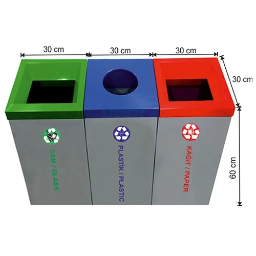Triple Zero Waste Recycling Garbage Bin With Color Coded Design Best ...
