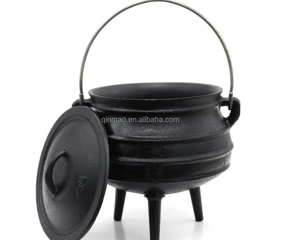 Traditional South African Botswana Potjie Pot - Cast Iron