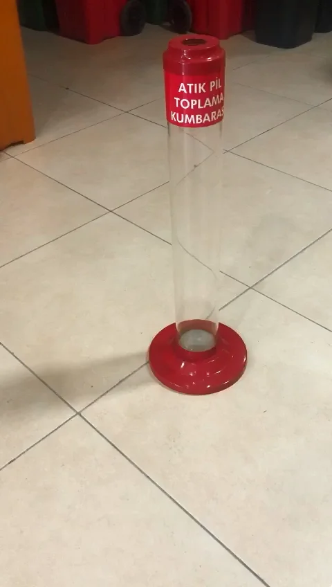 Battery Recycling Bin 5 Liter Battery Recycling Tube Container Battery ...