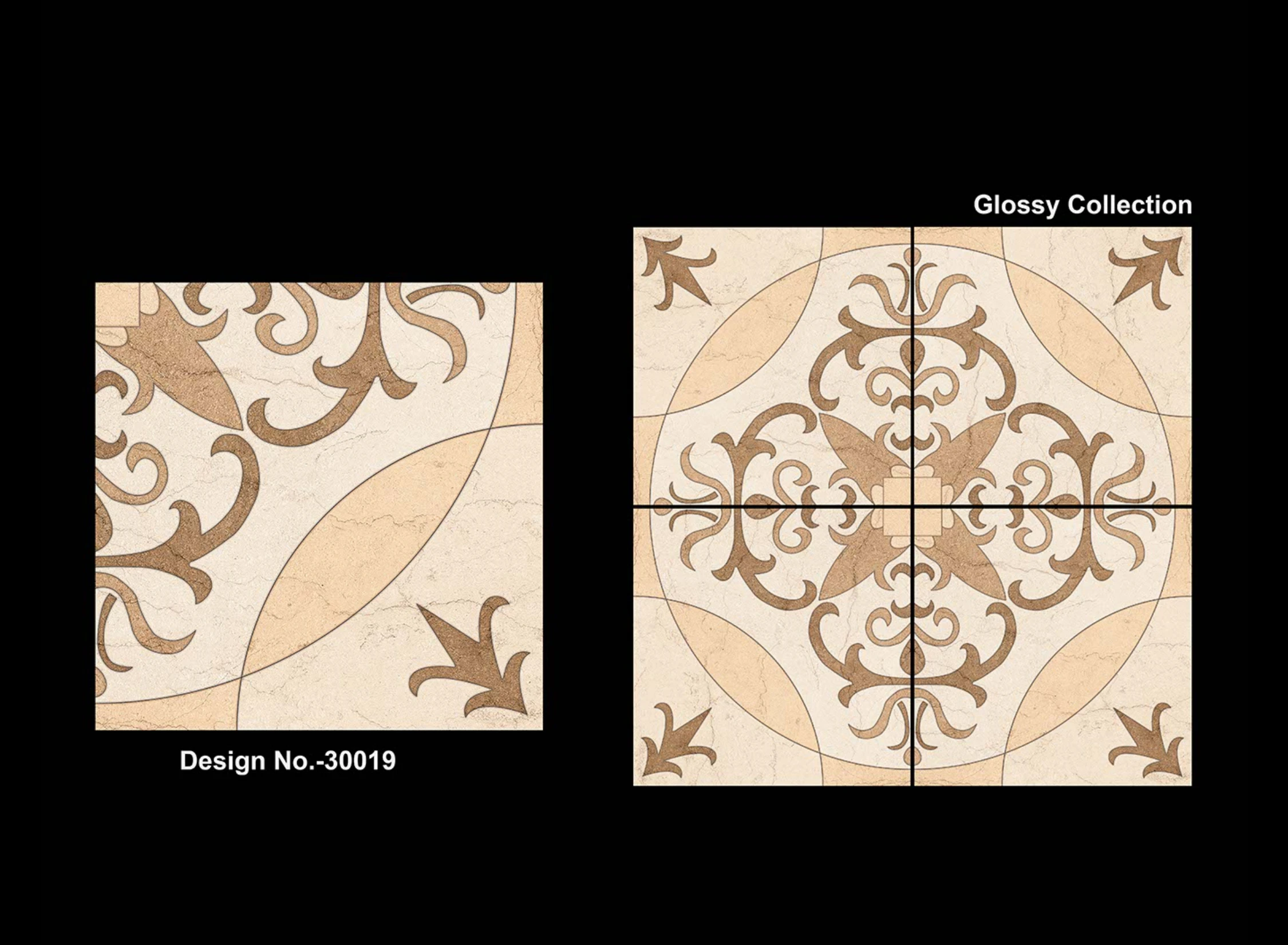 Small Living Room Floor Tiles Design - Light Yellow Marbles