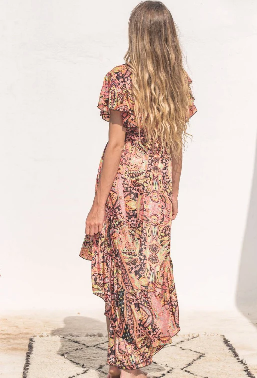 Bohemian Vintage Silk Women Wear Indian Sari Silk Designer Dress