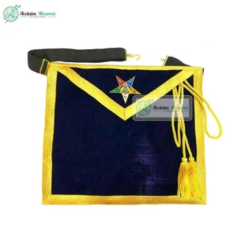 Hand Embroidered Masonic Oes Worthy Patron Apron Order Of Eastern Star ...