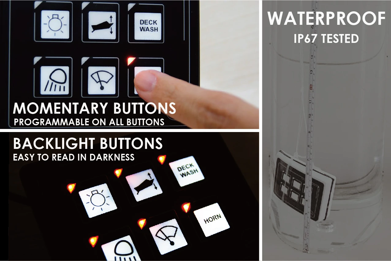 DC 12v Slim Membrane Touch Switch Panel - Waterproof & Smart