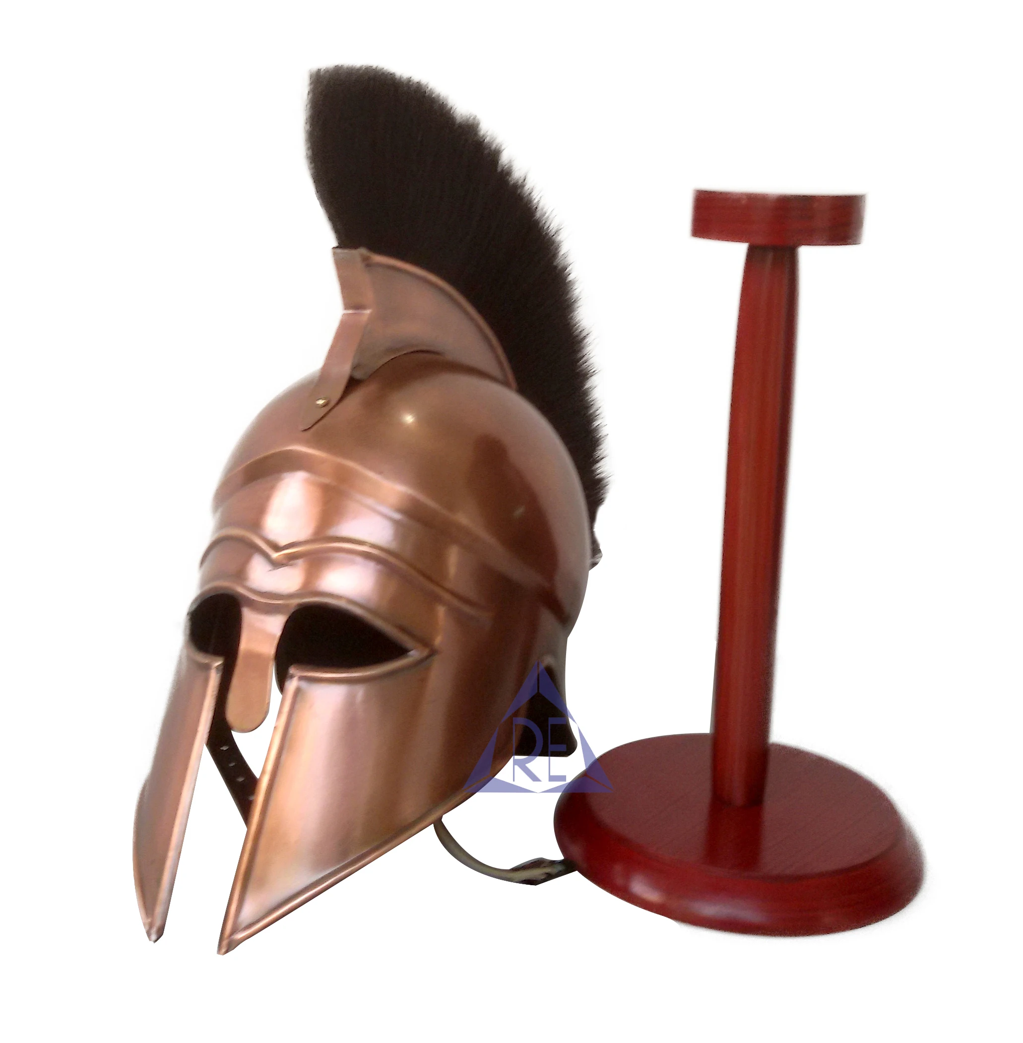 Medieval Greek Spartan Corinthian Helmet with Black Plume