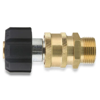 M22 14mm Swivel To M22 Metric Fitting Brass Quick Connector Pressure ...