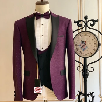 Turkish Wedding Suit For Men Turkish Tuxedos 3 Piece Set Marriage Suit ...