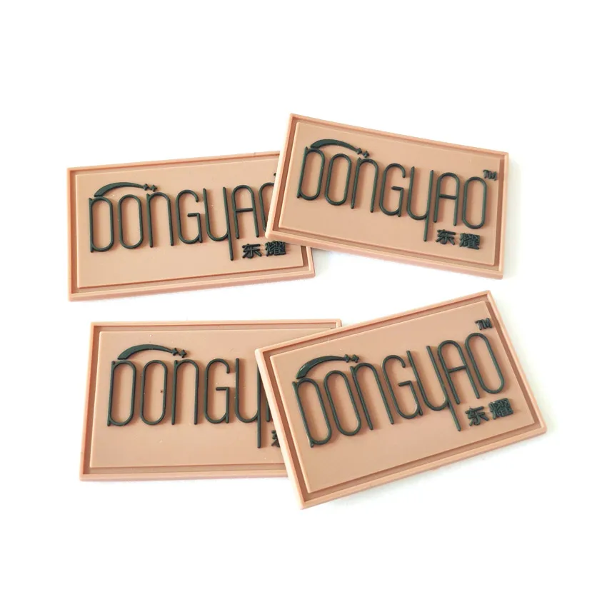 Custom Logo 3D PVC Clothing Silicone Labels - Thick Plate Rubber Name ...
