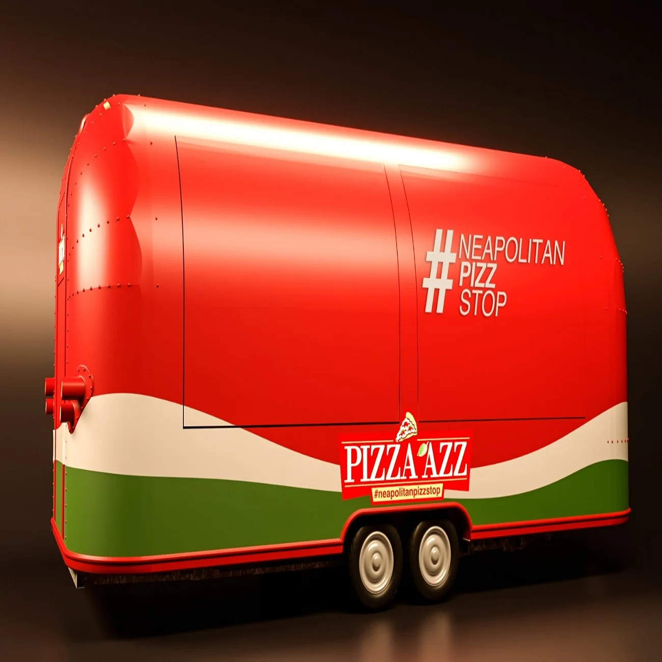 Italian 5x2m Gas Food Truck Mobile For Baked And Fried Authentic ...