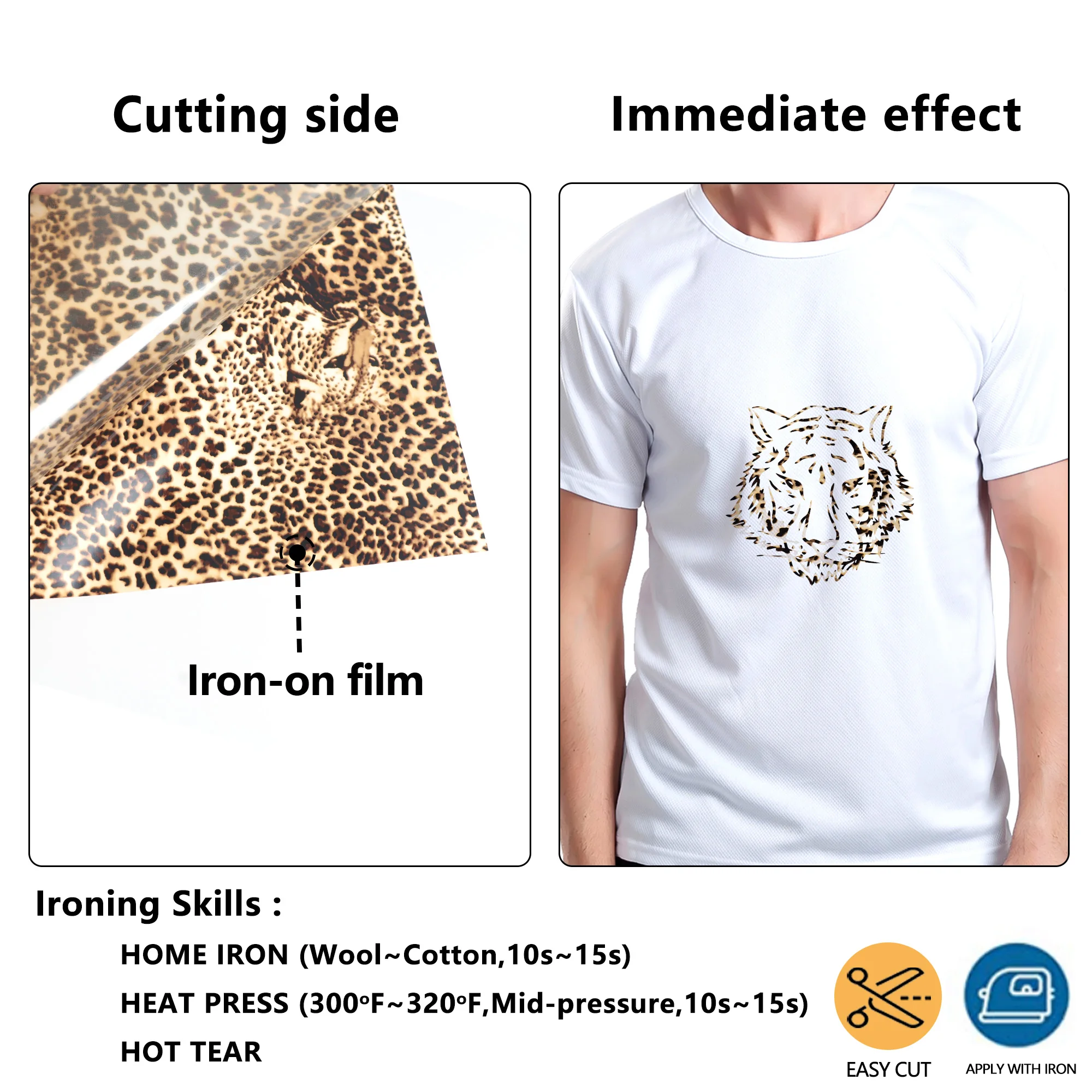 Renlitong Leopard Print Heat Transfer Series Vinyl For T Shirt Printing ...