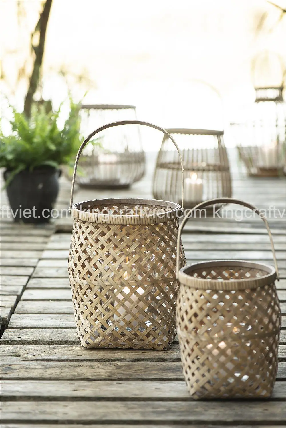 Vietnam Handwoven Eco Friendly Bamboo Candle Lantern Wholesale From ...