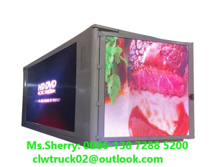 Truck Mounted LED Advertising Box Outdoor 3 Sides P6 LED Display Box ...