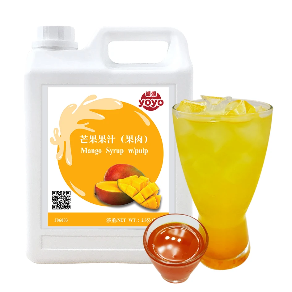 Bubble Tea Mango Syrup with Pulp Taiwan Fruit Syrup Boba Tea| Alibaba.com