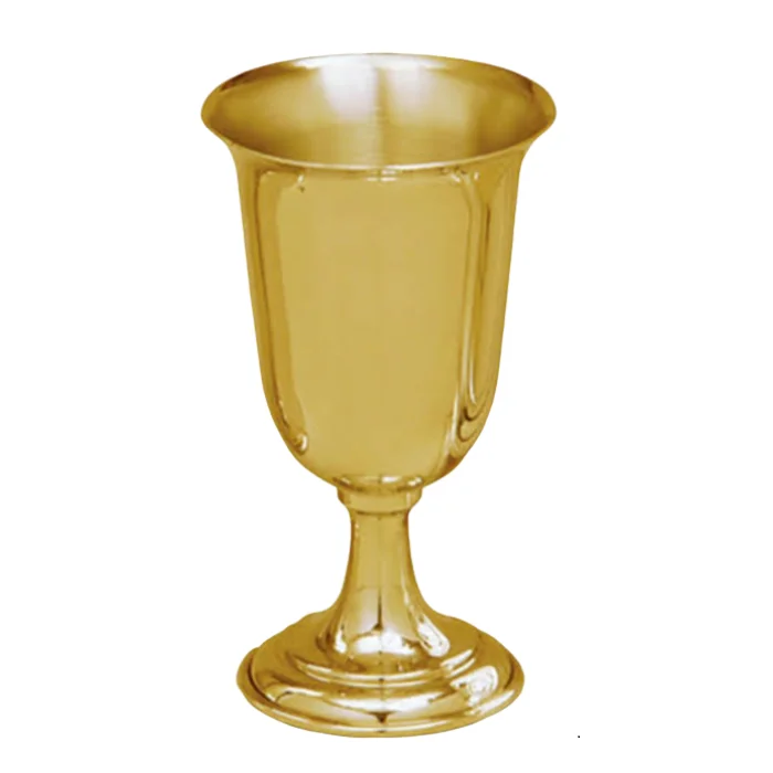 Traditional Gold Plated Brass Goblet Wine Glass Jewish Holy Stylish ...
