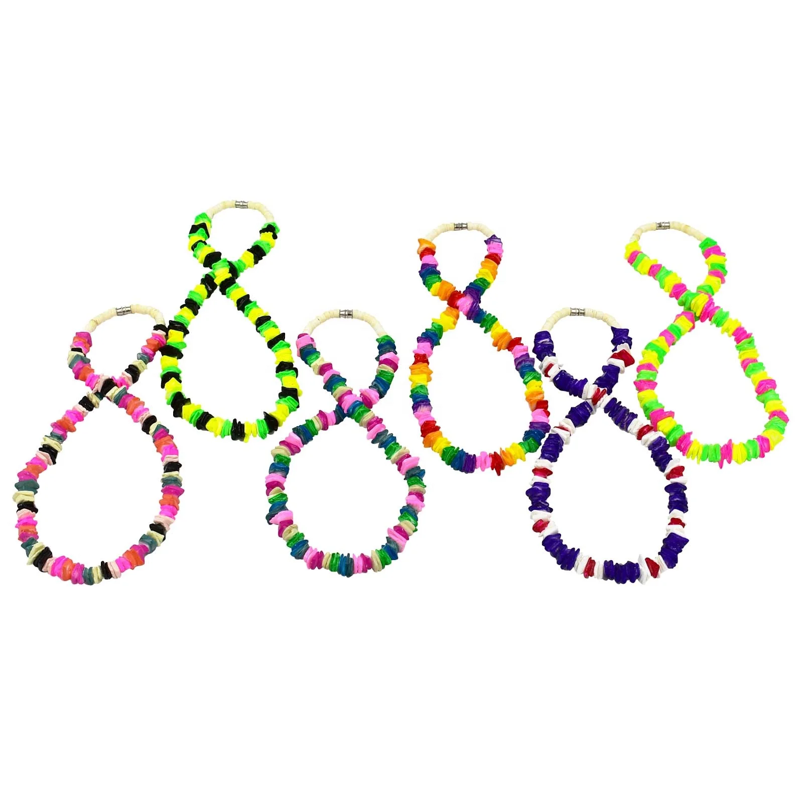 Summer Trendy Puka Chip Shell Necklace 4-5 Mm Bleach Coco Beads Custom ...