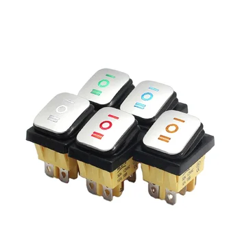 Industrial 6-pin Ip65 Waterproof Rocker Switch With Indicator Light 16a ...
