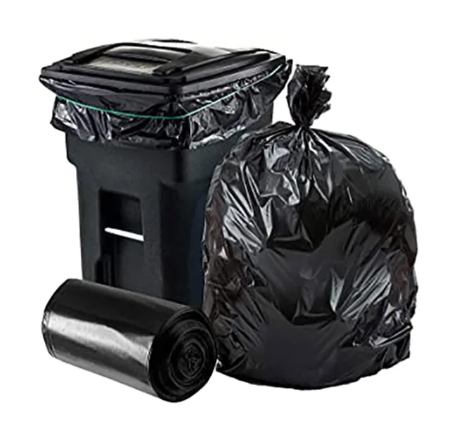 Custom Printed Black Ldpe Hdpe Plastic Bin Industrial Garbage Bag ...