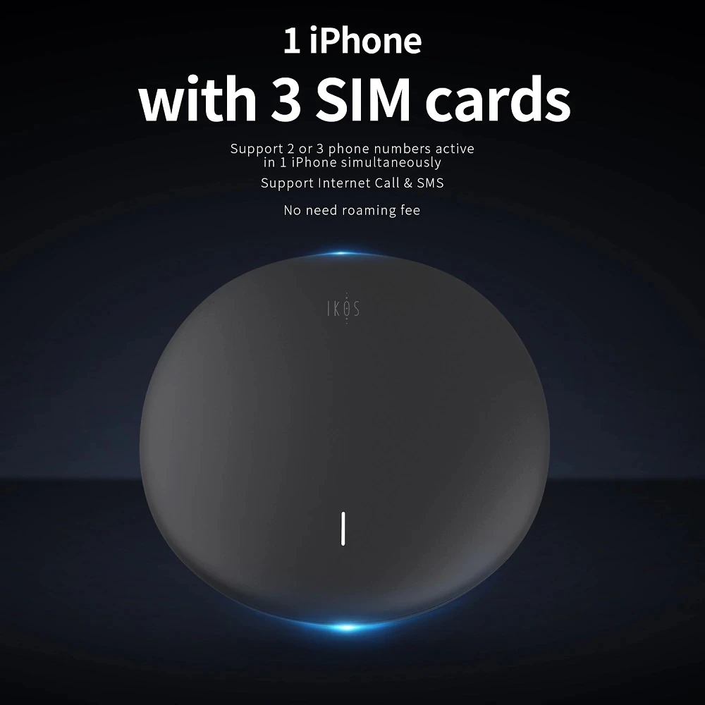 IKOS W3600 4G Network SIM Adapter Dual SIM Card Dual Standby