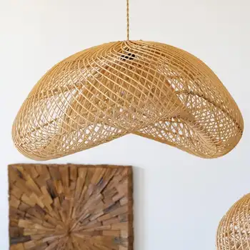 Bali Style Rattan Lampshade Rattan Pendant Light Wicker Ceiling Light ...