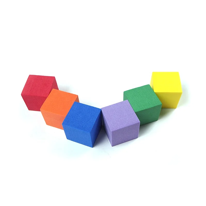 2020 1 Inch 102pcs Eva Foam Building Block 6 Color Square Cubes ...